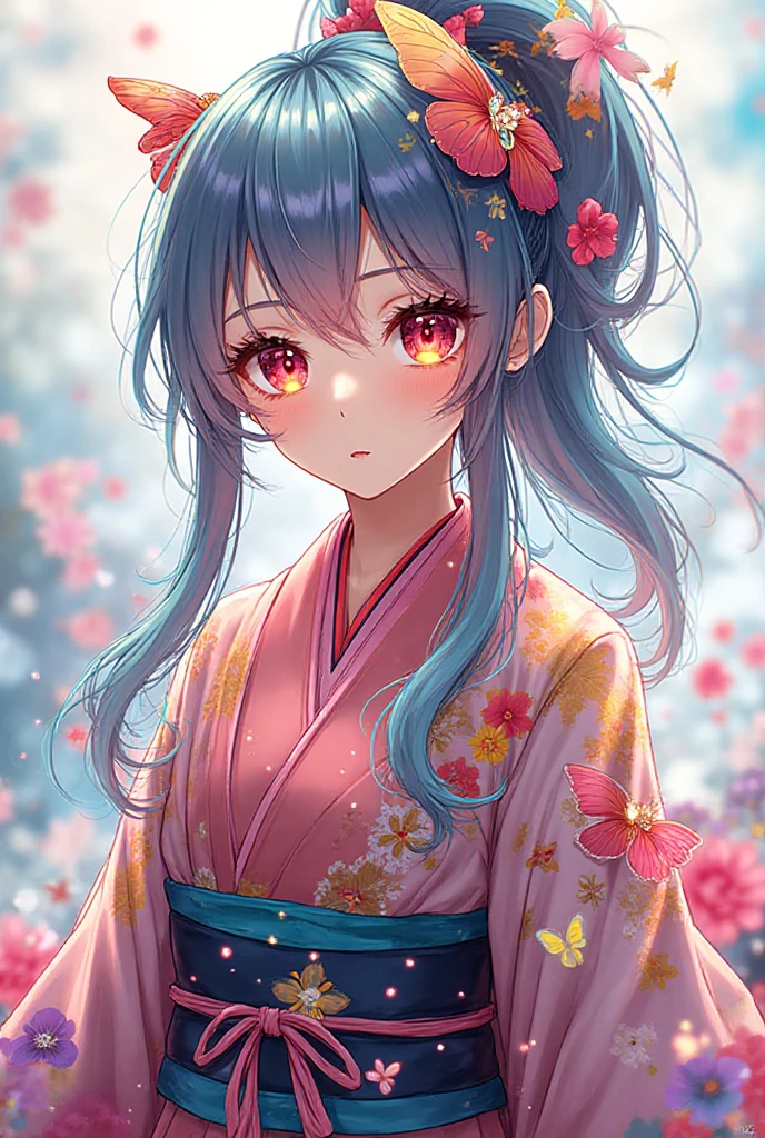 A female demon slayer that uses rainbow breathing technique. - SeaArt AI