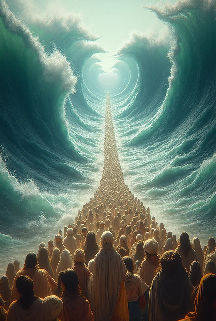 The split of the Red Sea - SeaArt AI