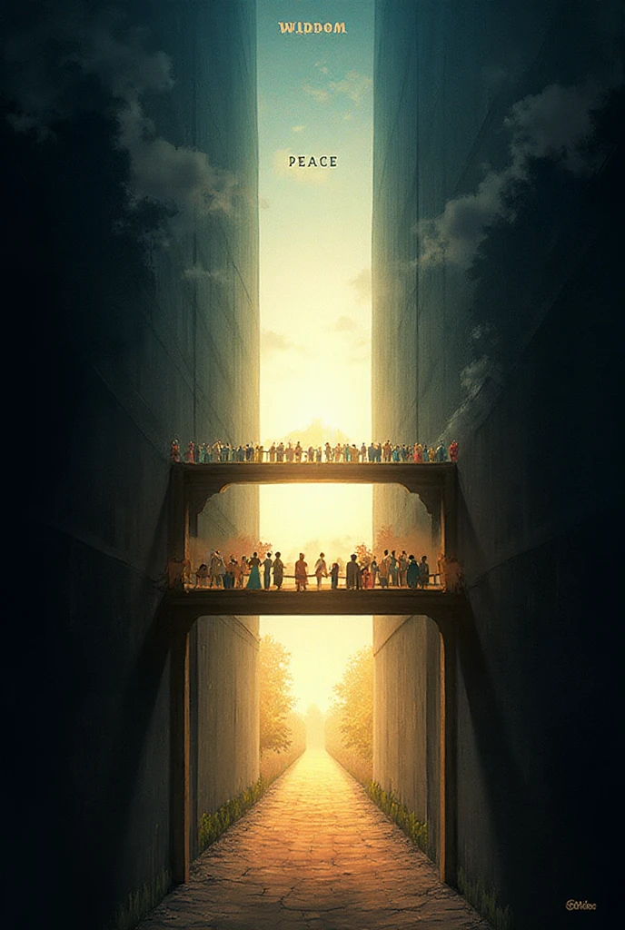 A symbolic illustration showing two paths diverging: on one side ...
