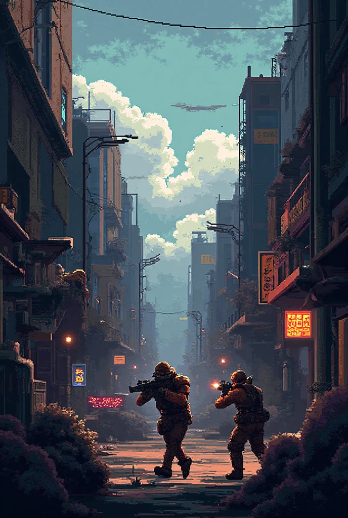 That it's a video and that it's shooting and you can see more pixel art ...