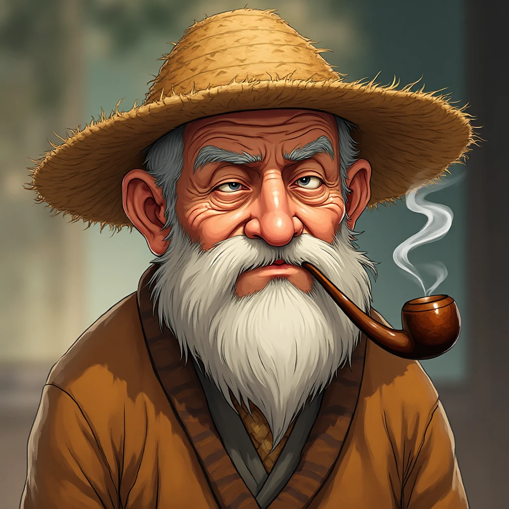 Create an anime-style avatar The Old Master: Bearded elderly man in a ...