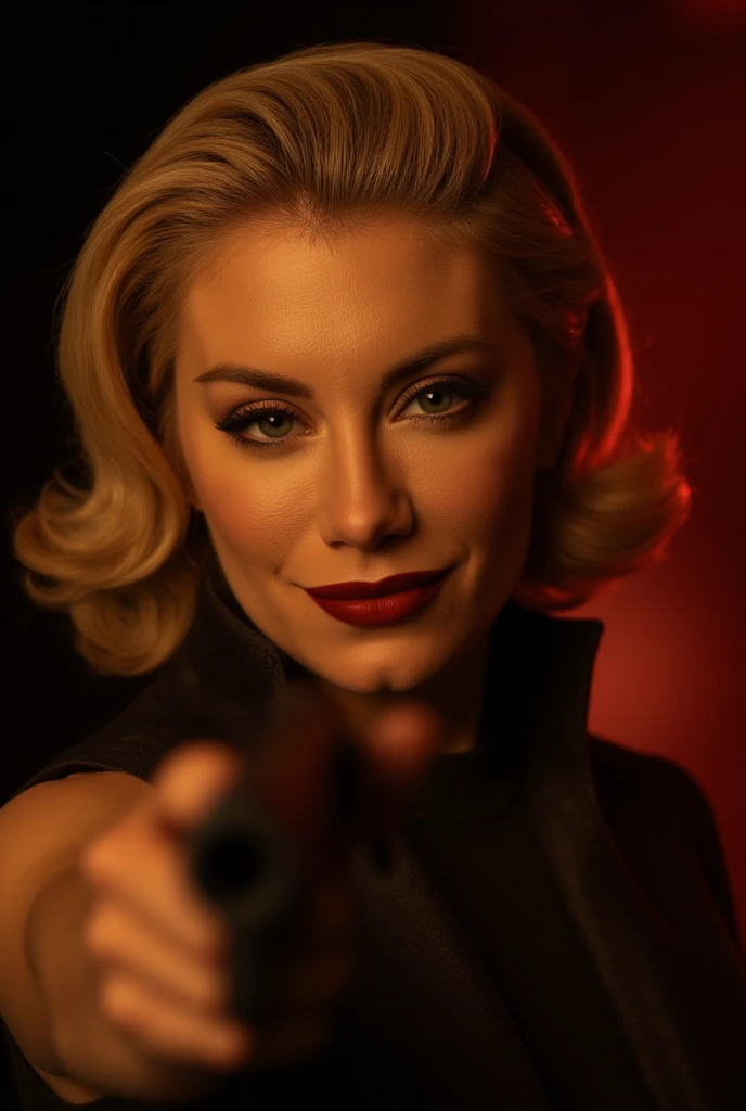 Cinematic portrait of a glamorous femme fatale in noir style - SeaArt AI