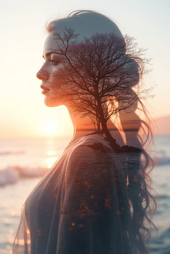 High quality, 8K Ultra HD, A beautiful double exposure that combines an ...