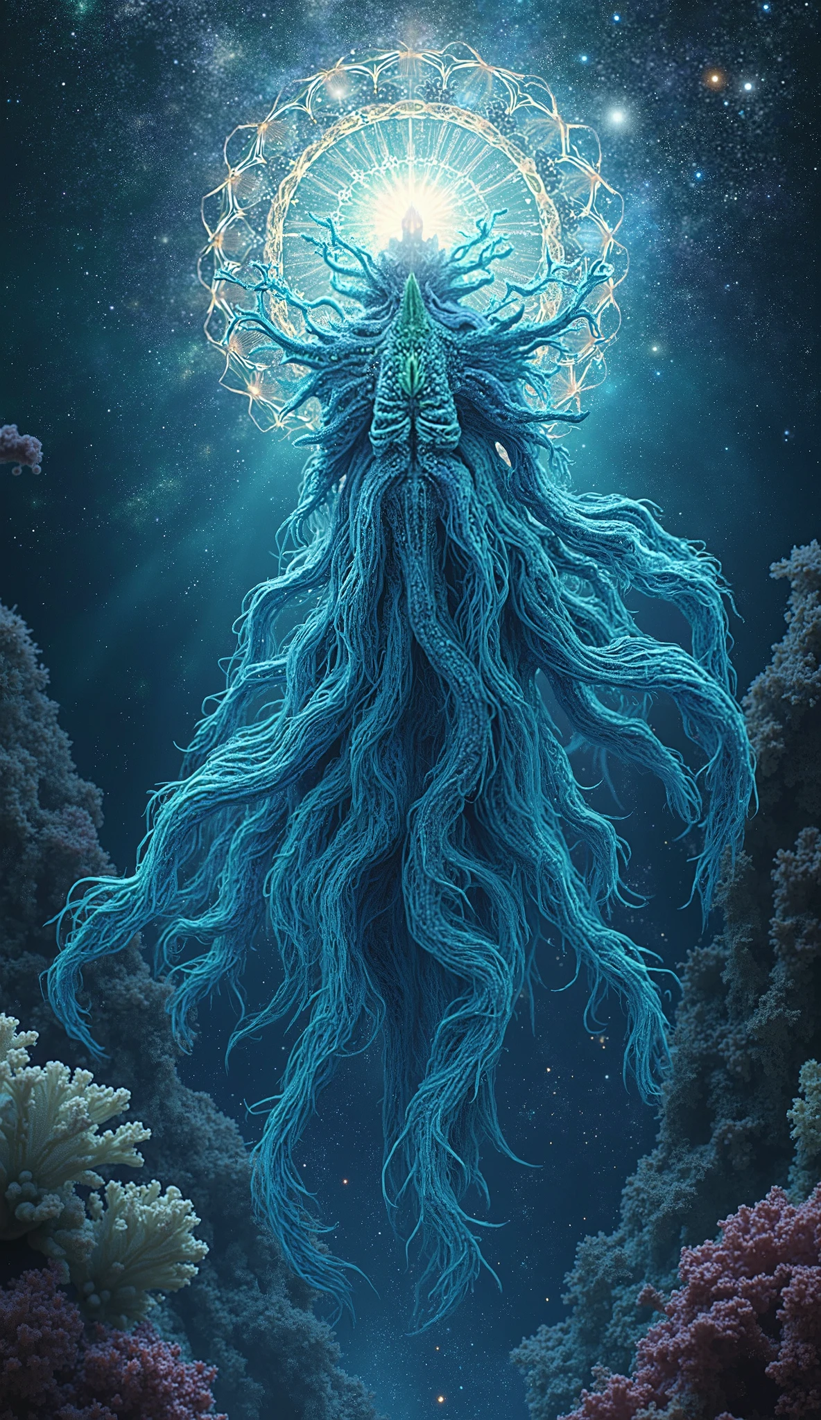 Deep sea cosmic entity channeling pure astral frequencies, its body a ...