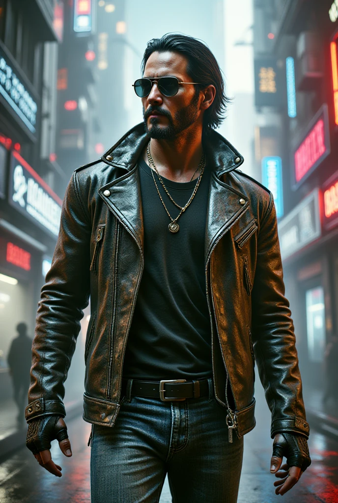 Keanu Reeves, Cyberpunk 2077 as Johnny, " Near Future City, Cinematic ...