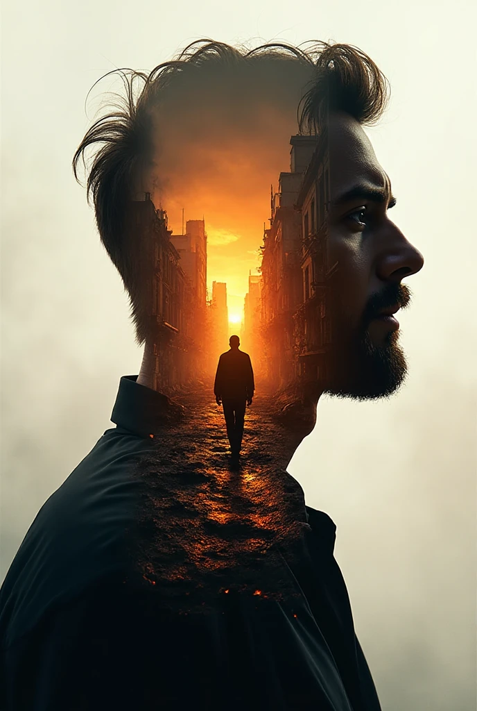 Cinematic double exposure portrait of [your uploaded photo reference ...