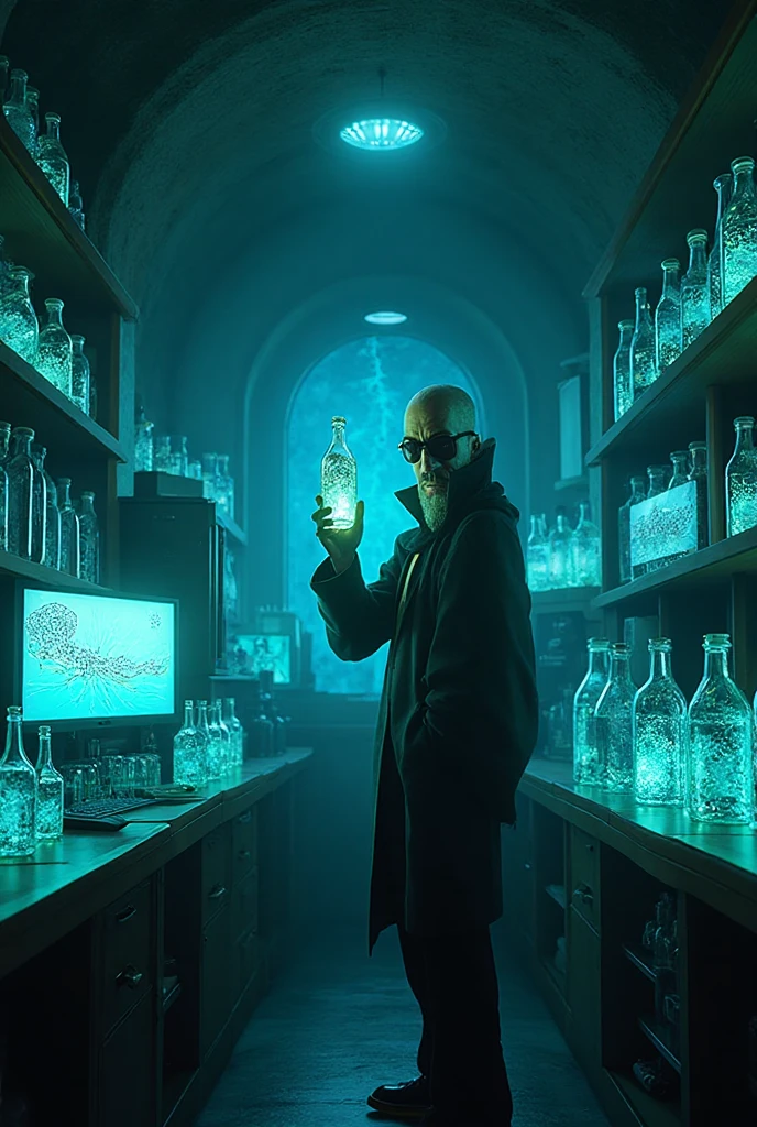 "A 3D rendering of a sinister underground laboratory , inspired by the ...