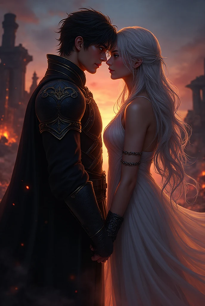 Vertical anime-style fantasy book cover, ultra-detailed, cinematic ...