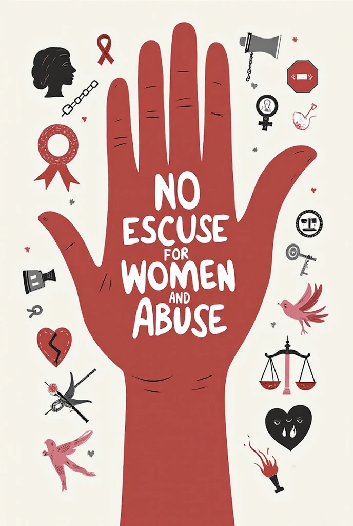 Poster for Violence Against Women and Children awareness, minimalistic ...