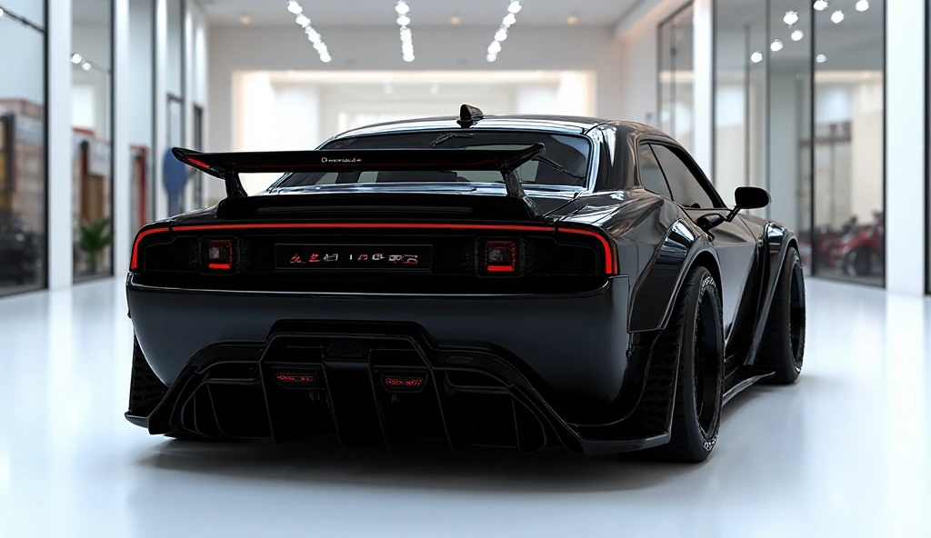 Design car back, view of a ultra luxurious 2026 Dodge Challenger SRT ...