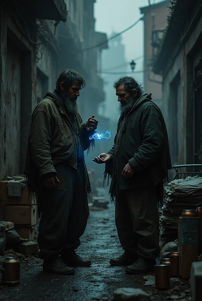 Top quality, masterpiece, ultra-high definition, (two homeless people ...