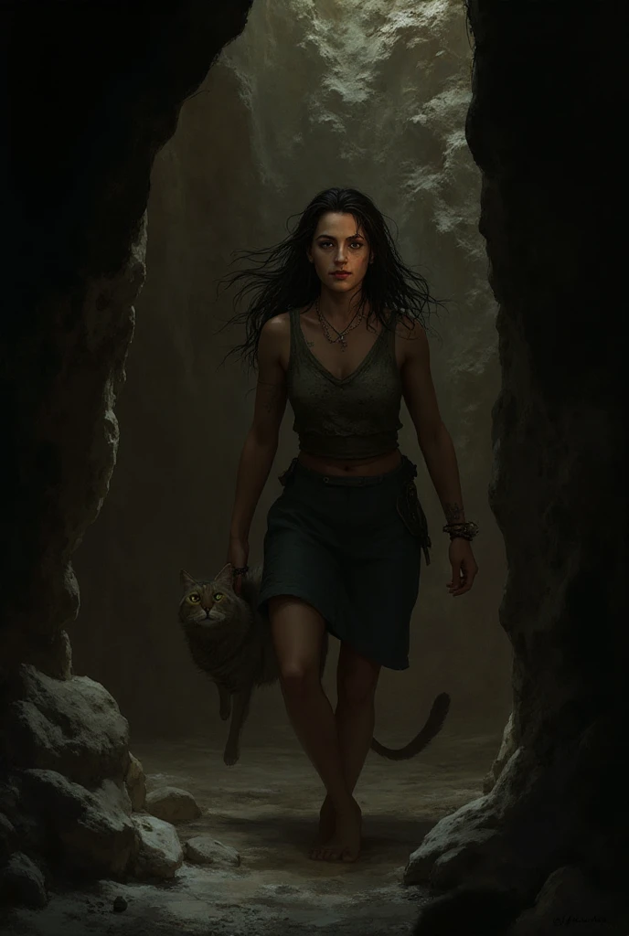 Vo char dost Billi ke sath bhag ke Chali Gai ek gufa mein - SeaArt AI