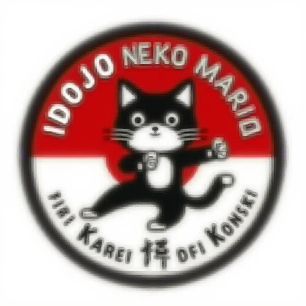 Design a martial arts dojo emblem in a circular shape. The emblem ...