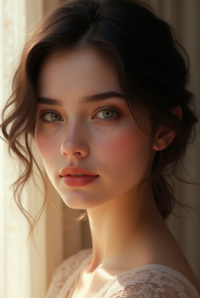 Make a pretty brunette woman - SeaArt AI