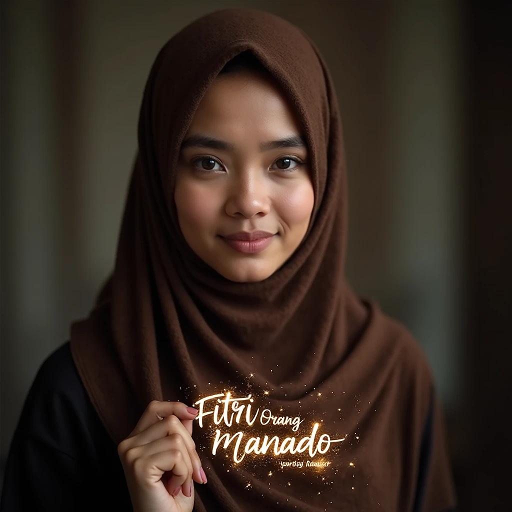 Foto asli, Amazing view of a beautiful Indonesian woman wearing hijab ...