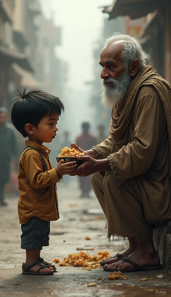 But a little boy, Rohan, would give old begger food and water every day ...