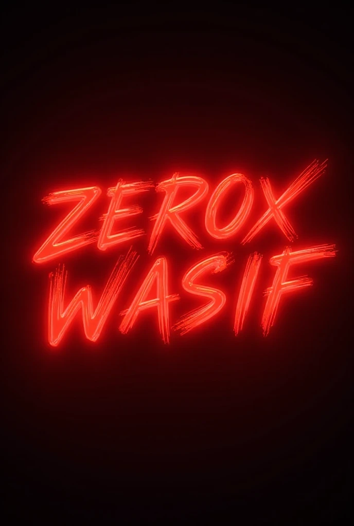 Pls give me a facebook banner Zerox WASIF text style is glowing red ...