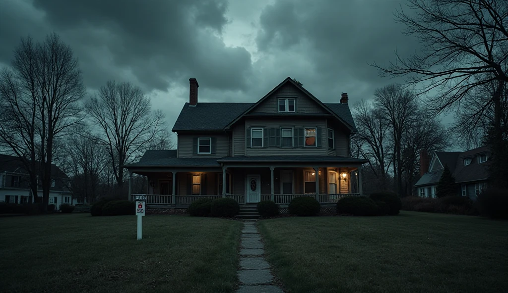 A dramatic, cinematic family house in the suburbs with foreclosure ...