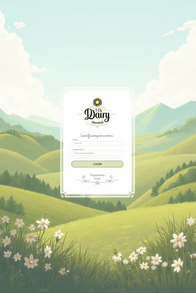 A login page for a website of dairy company. Stunning and unique ...