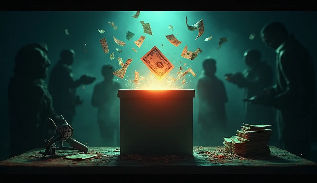 "A cinematic, ultra-detailed YouTube thumbnail background with a dark ...