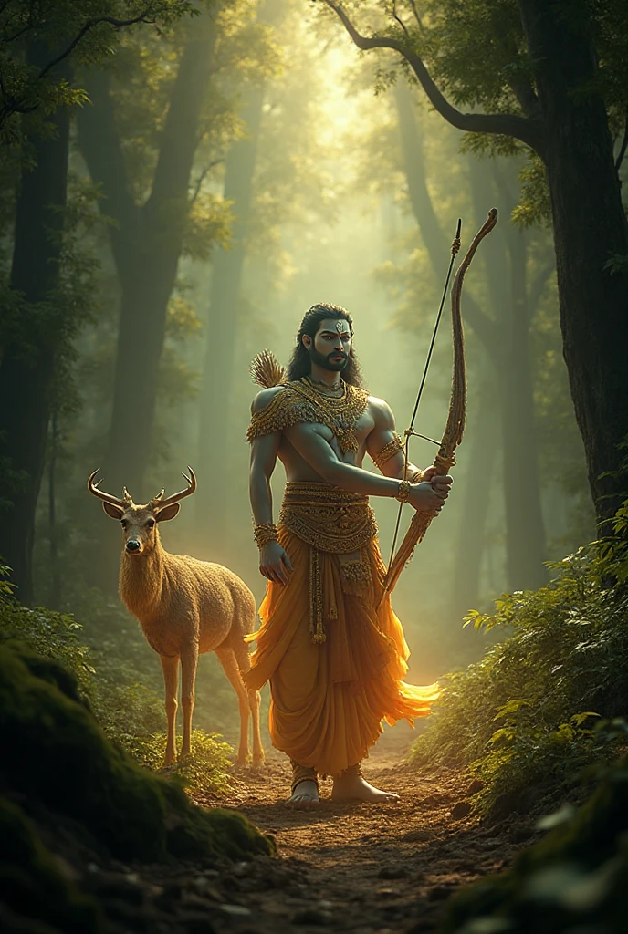 Create video of lord Rama hunting golden deer - SeaArt AI