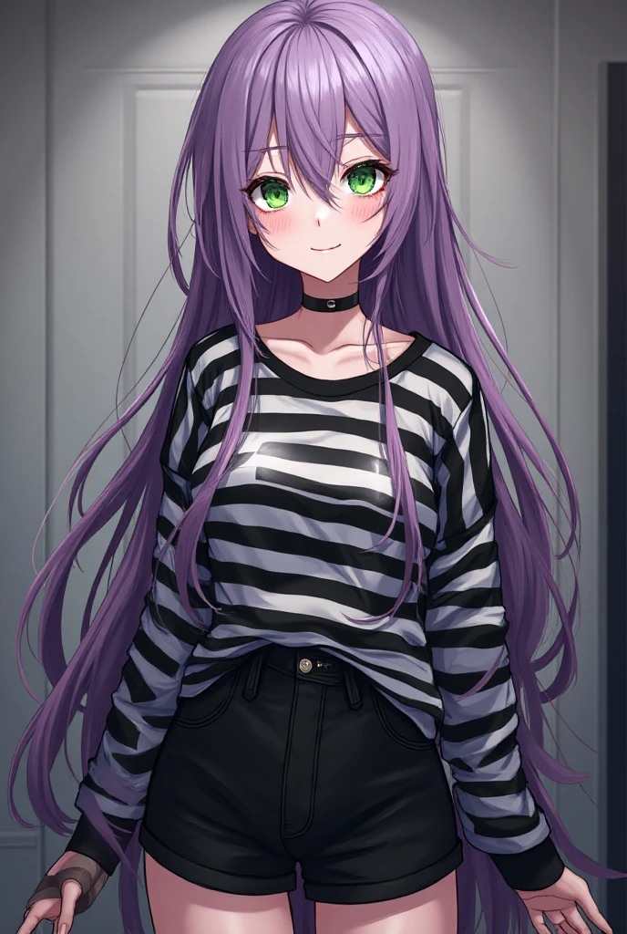 Extreme detail. A rebellious and seductive anime girl with pale skin ...