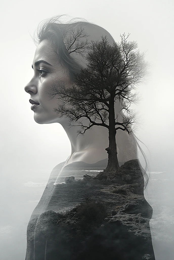 High quality, 8K ultra HD, Una hermosa double exposure que combina una ...