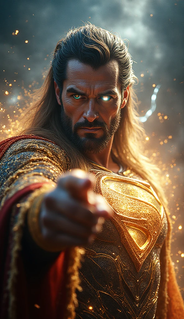 Superman e Batman em arte lHyper-realistic and cinematic semi close ...