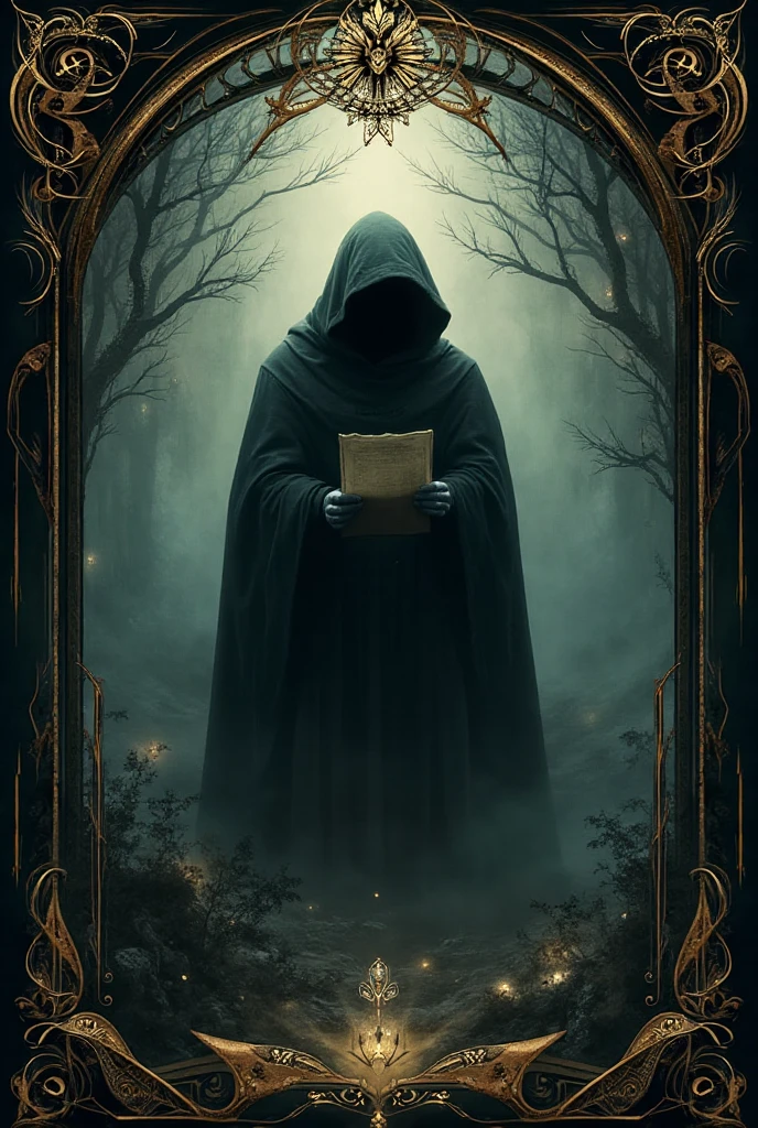 Art Nouveau style, cover page art design – Mystery, Conspiracy - SeaArt AI
