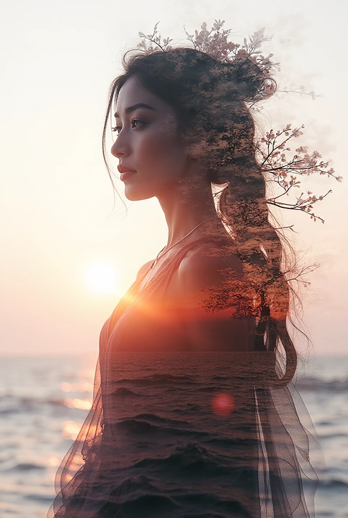 High quality, 8K Ultra HD, A beautiful double exposure that combines an ...