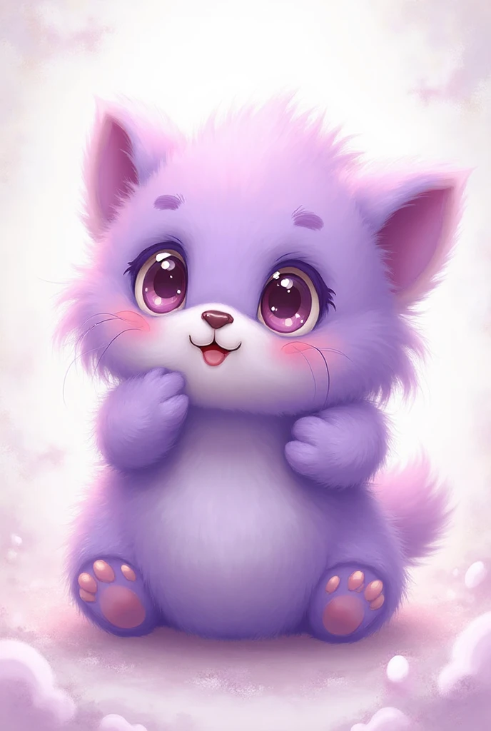 Purple cute kemono furry - SeaArt AI