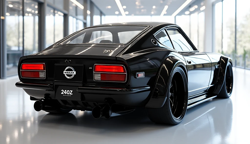Create an ultra-detailed 3D render close rear bumper view, of a modern ...