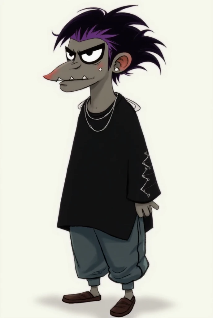 Create a character in the cartoon style of the band Gorillaz - SeaArt AI