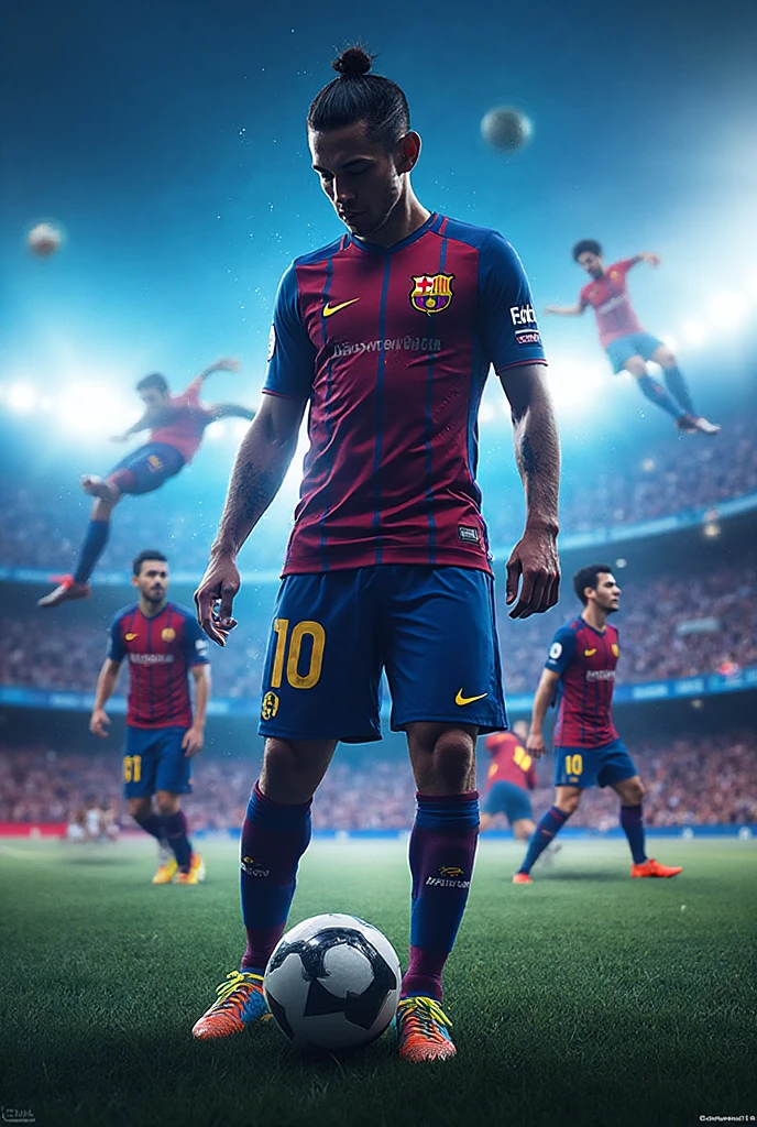 Create Professional football poster (sepak bola) cinematic professional ...