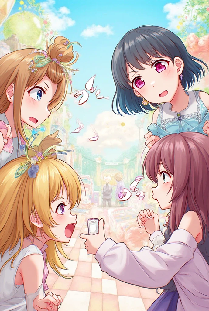 Five Anime girls smelling each others farts - SeaArt AI