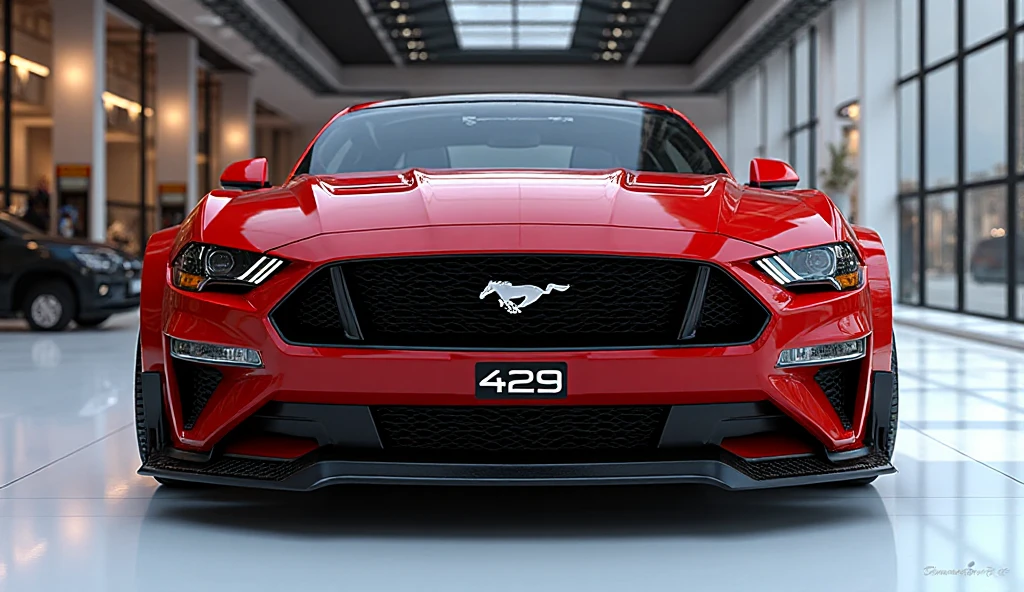 An ultra-realistic image of front view Aggressive with ford logo of a ...