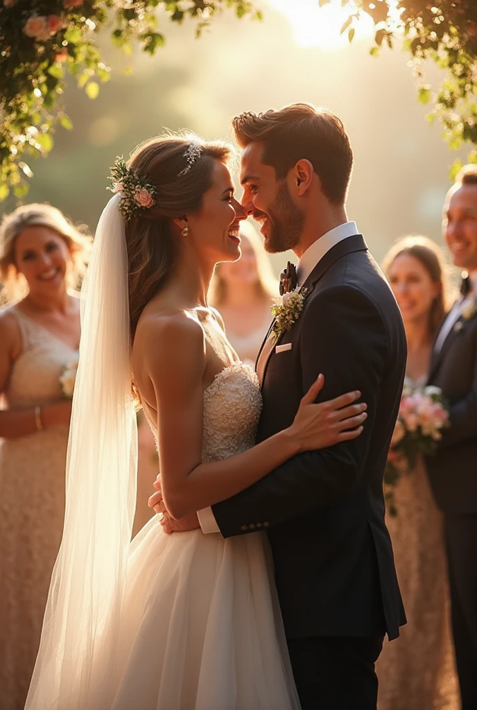 I want to make a picture of me and my boyfriend at our wedding - SeaArt AI
