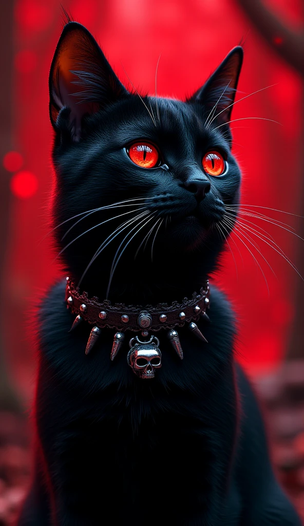 **Positive Prompt:** (Dark magical black cat:1.3), (glowing red eyes ...