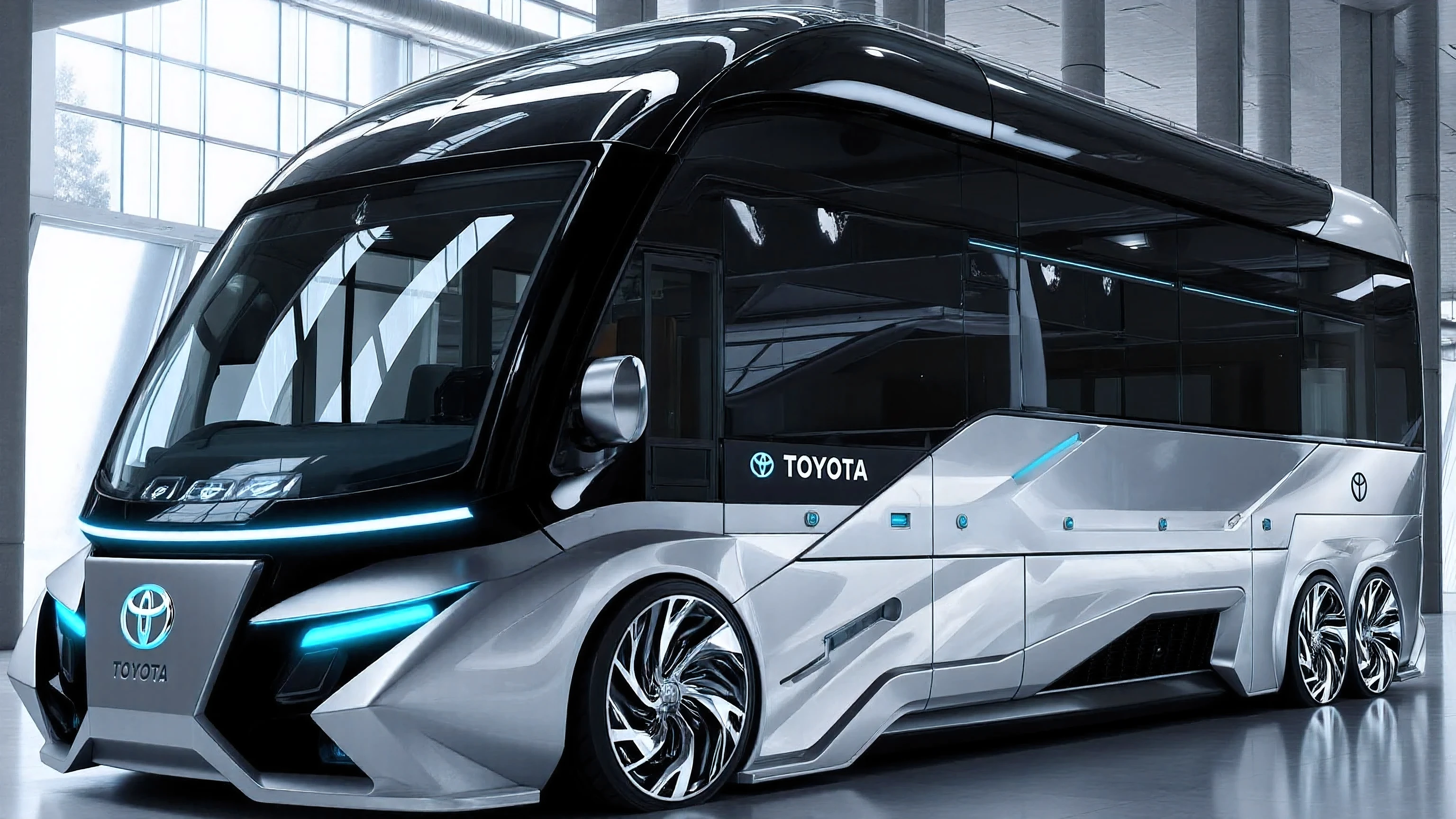 DE_style,A futuristic luxury double-decker motorhome concept designed ...