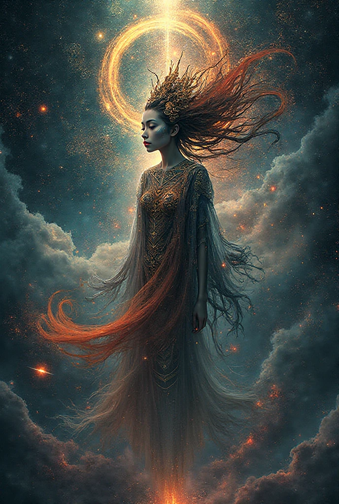 Design and draw a mix good and bad mythical goddess inspired by asian ...