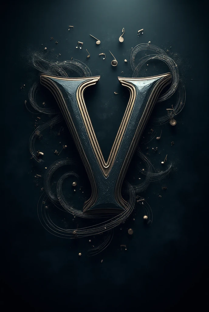 Two big beautiful English letters v, that revolve around different ...
