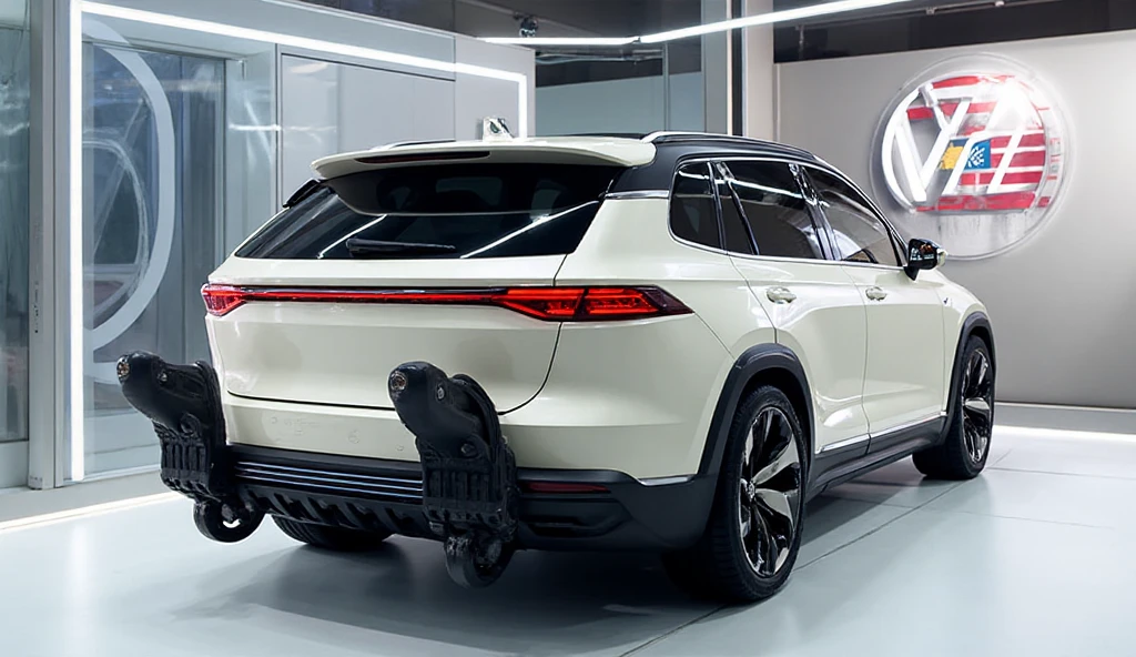 2026 Volkswagen Golf GTI crossover plugin hybrid back view off white ...