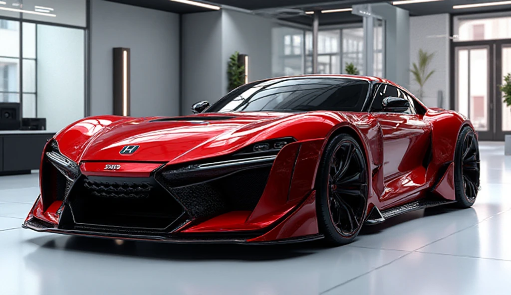 An ultra-realistic image of right side view Aggressive with Range logo ...