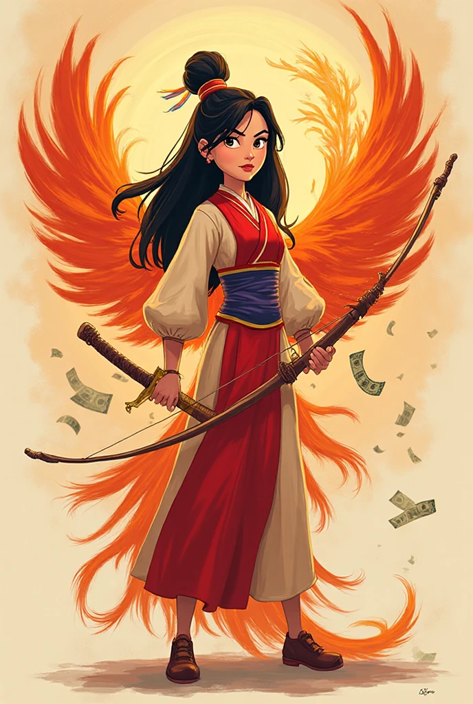 A vibrant illustration shows a character Mulans ( Disney ...
