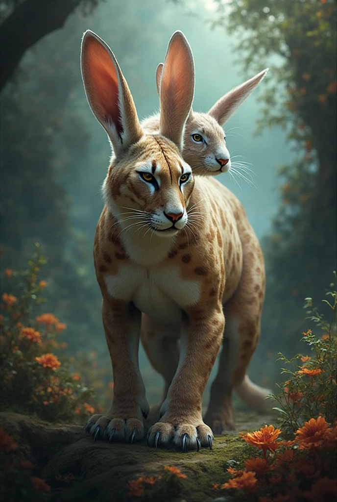 Creat a hybrid image of puma and rabbit - SeaArt AI