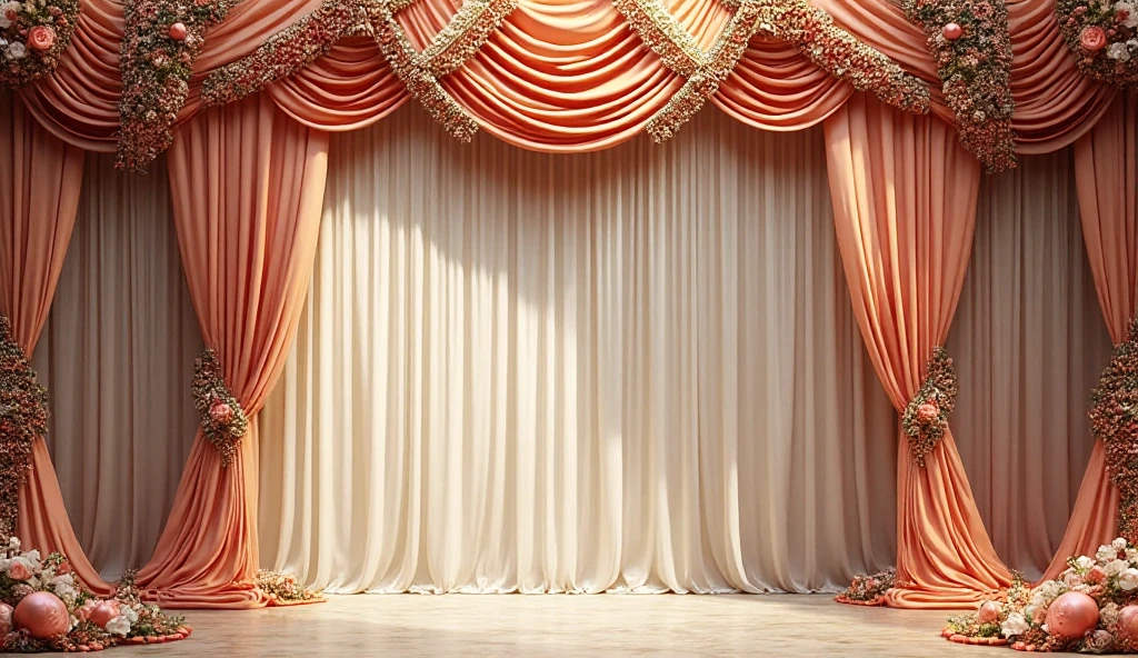 Luxurious collage design composition of various expensive curtains ...