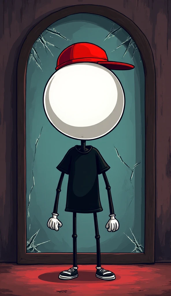 A vibrant cartoon illustration of the same faceless stickman character ...