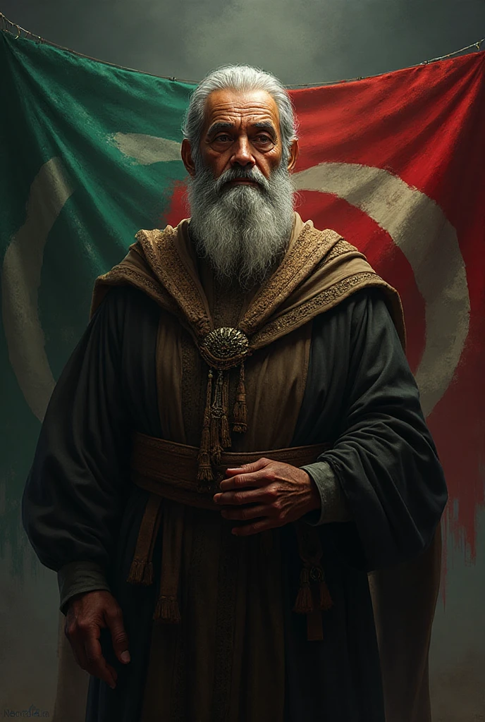 Create a Haji Davud hero with the Lezgin flag - SeaArt AI