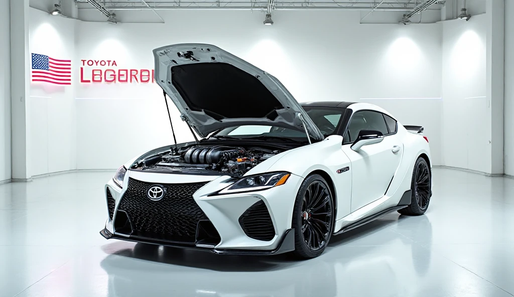 A Toyota Legender in galassy white color standing in a modern white ...
