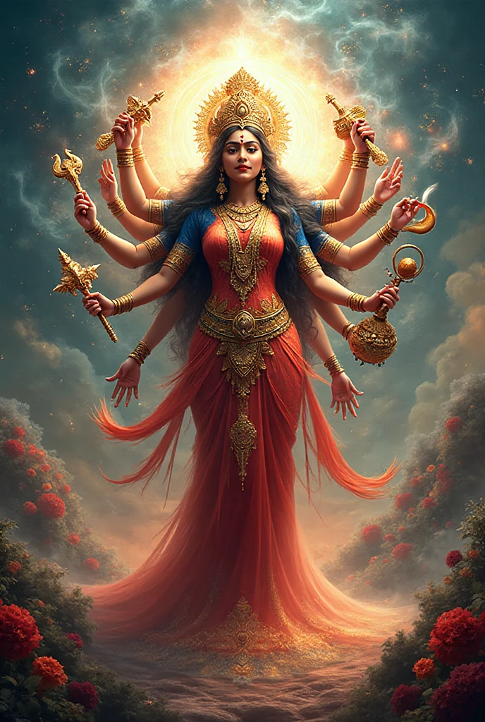 The. Magical world Durga Maa realistic video photo - SeaArt AI